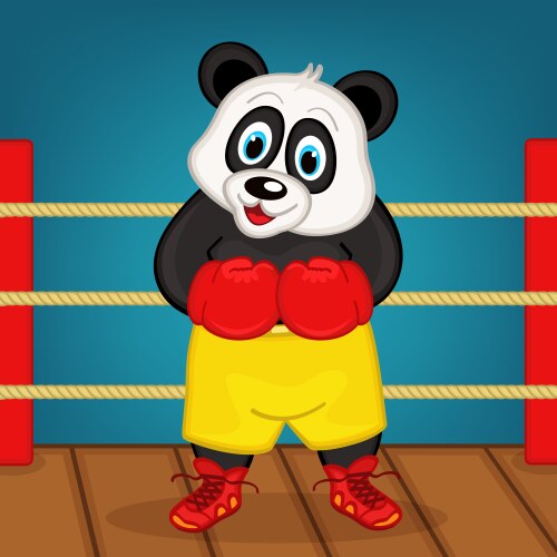 Boxing match in ring Royalty Free Vector Image