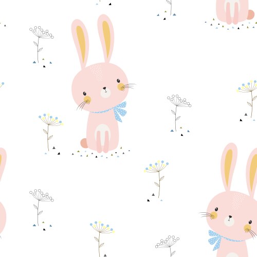 Cute cartoon bunny Royalty Free Vector Image - VectorStock