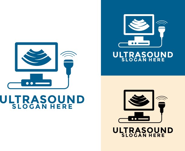 Ultrasound diagnostics logo pregnancy Royalty Free Vector