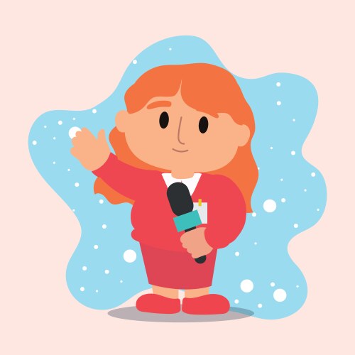Cute Journalist Woman Cartoon Vector Images (over 200)