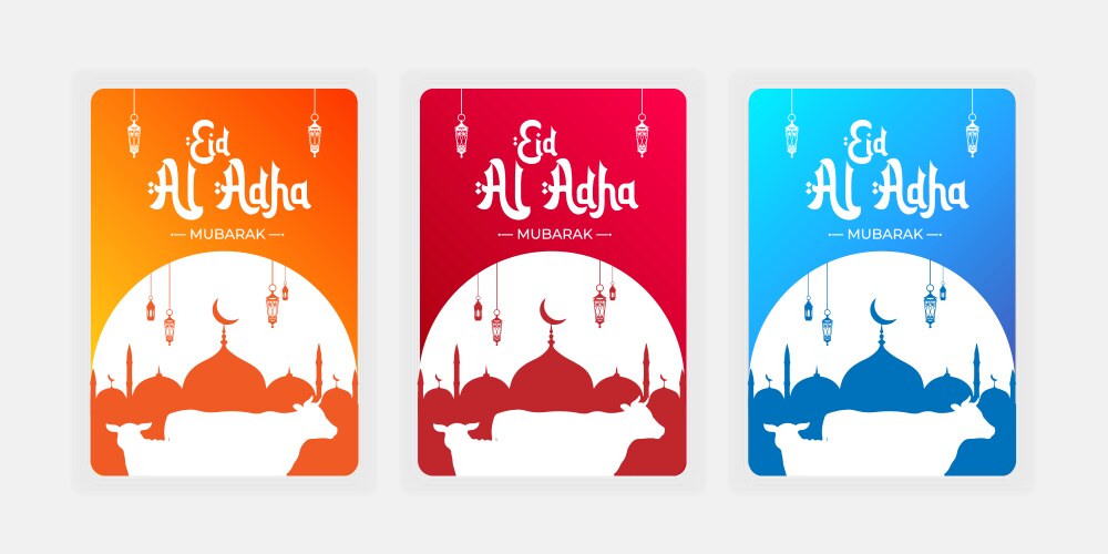 Eid al adha mubarak creative ads Royalty Free Vector Image