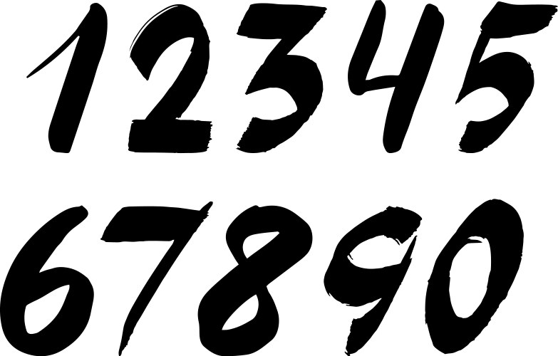 Graffiti Numbers Vector Images (over 4,400)