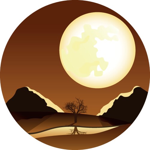 Moonlight night Royalty Free Vector Image - VectorStock