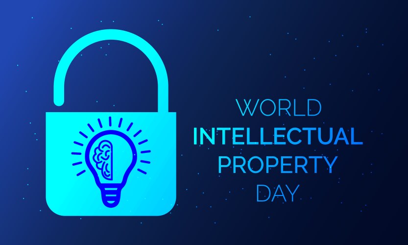 World intellectual property day observed every Vector Image
