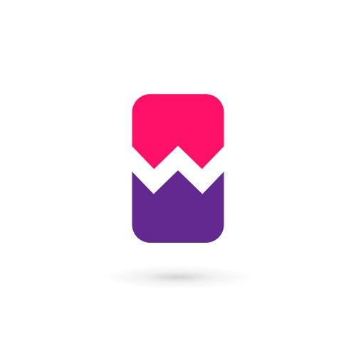 Mobile phone app logo icon design template Vector Image