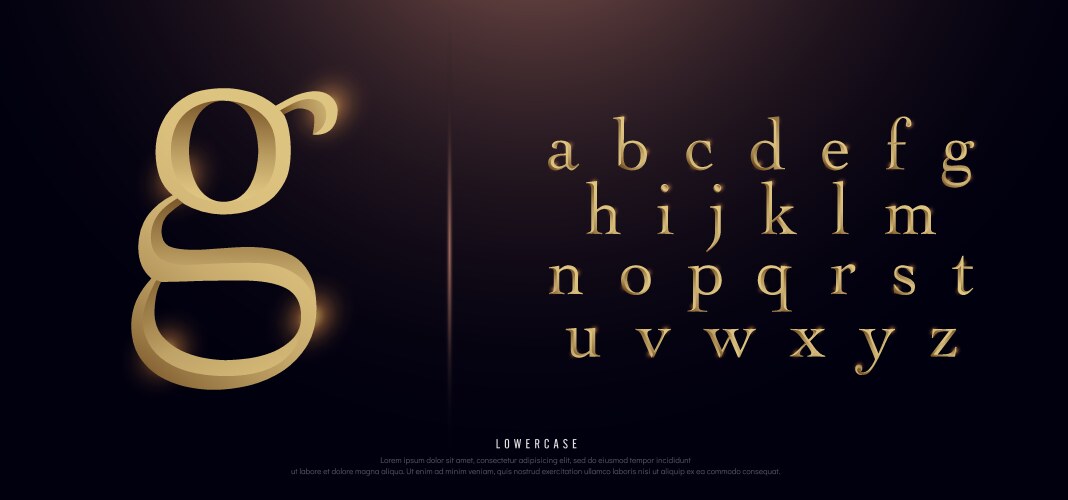 Gold Letters Set Vector Images (over 22,000)