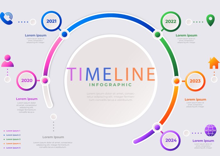 Timeline infographic collection template design Vector Image