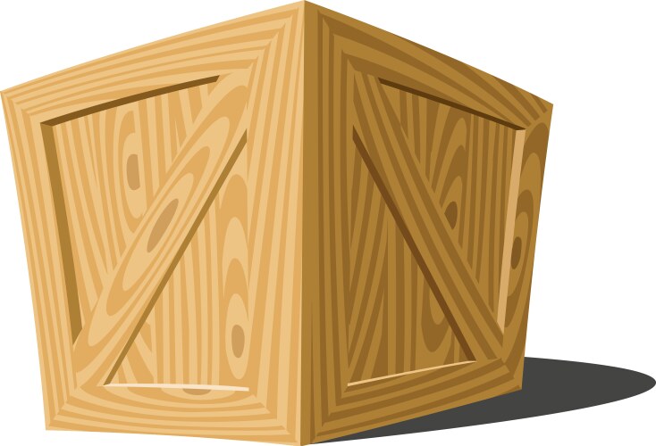 Wooden boxes in different colors Royalty Free Vector Image