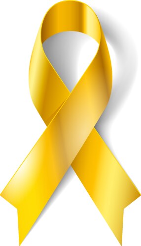 Gold color glossy ribbon icon design Royalty Free Vector