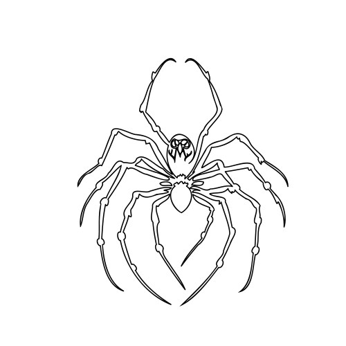 Spider halloween outline sketch Royalty Free Vector Image