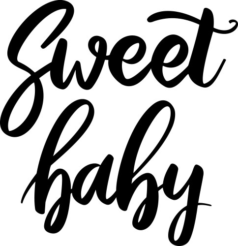 Baby shower calligraphy lettering design Vector Image