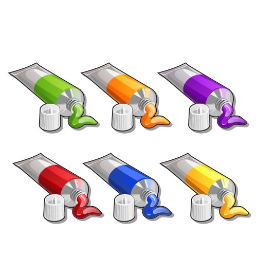 Various colors tubes Royalty Free Vector Image