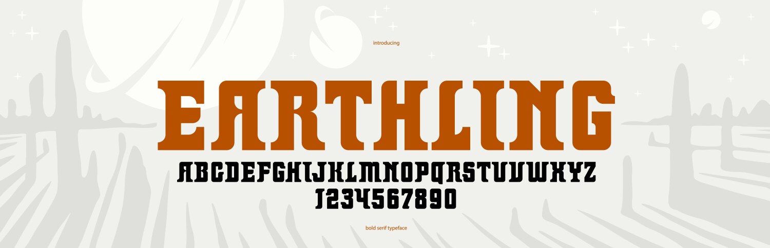 Classic style serif display font for logos Vector Image