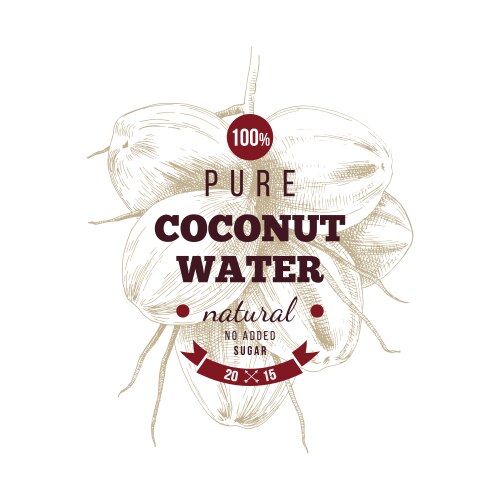 Coconut dabbing retro Royalty Free Vector Image