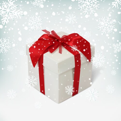 Holiday background with gift box bow Royalty Free Vector