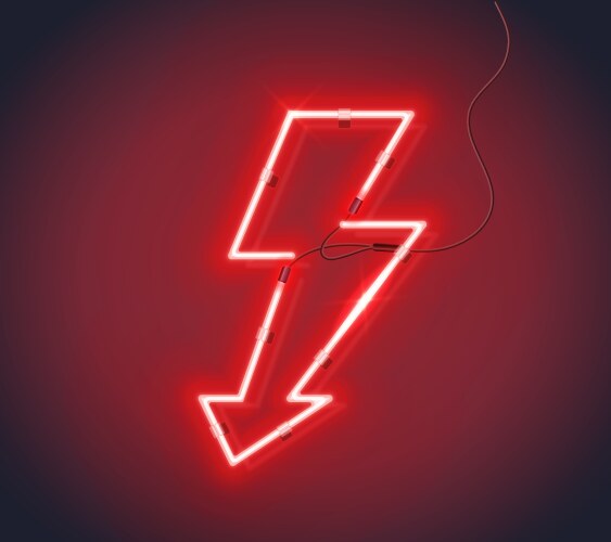 Neon city font sign number 7 signboard seven Vector Image