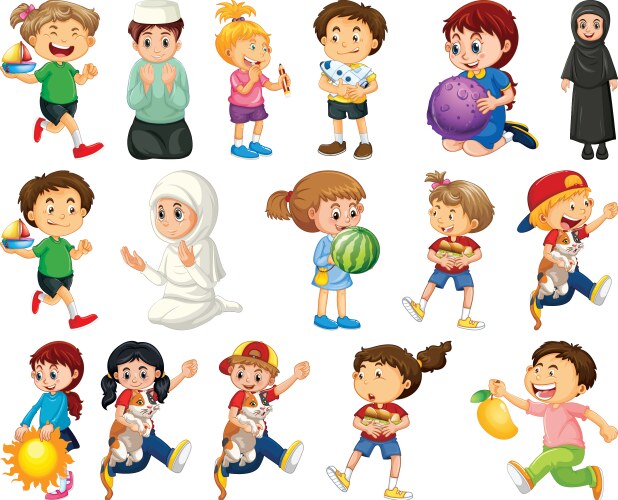 Different ages students primary pupil junior Vector Image