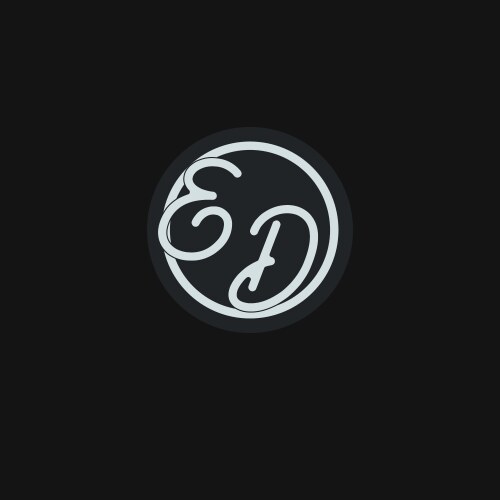 Initial letter ed monogram logo with simple Vector Image