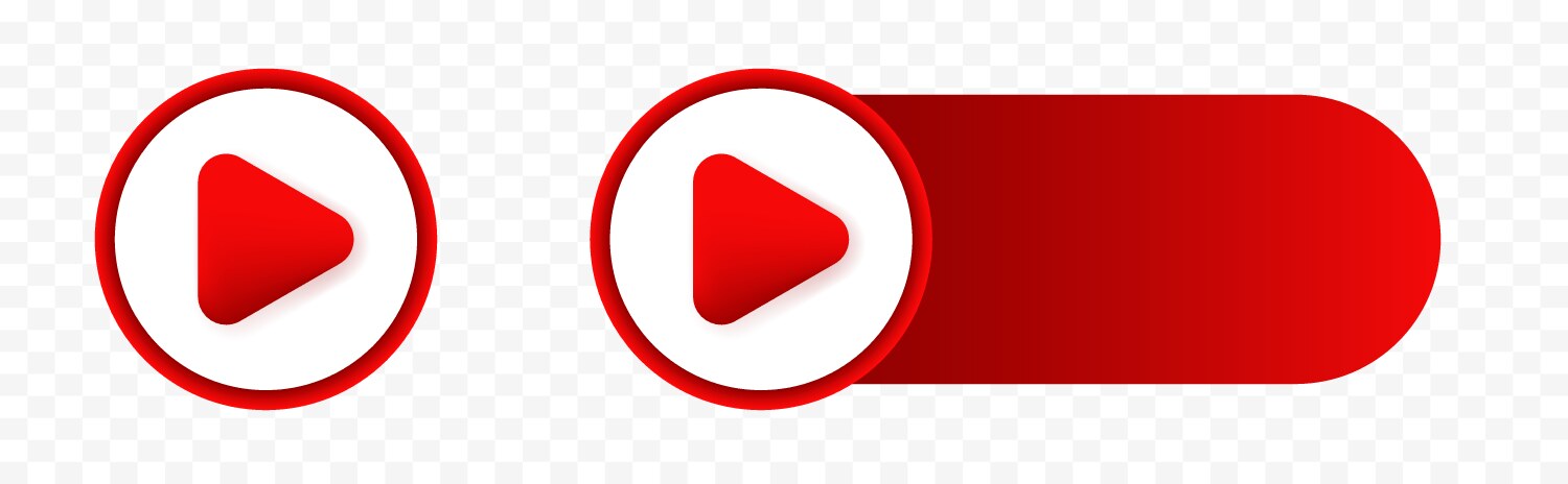 Red play button icon simple Royalty Free Vector Image