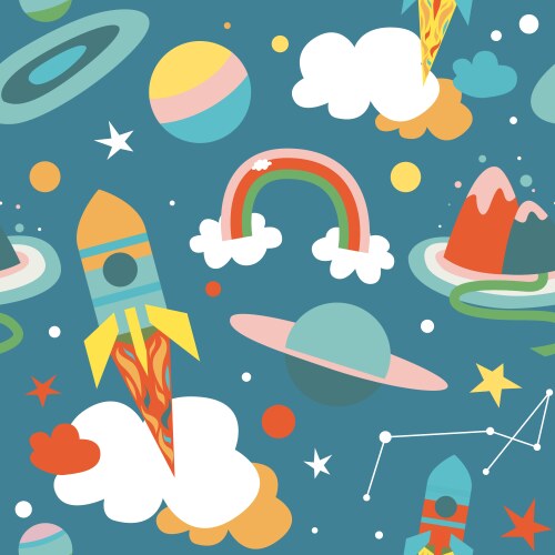 Cosmos cartoon Royalty Free Vector Image - VectorStock