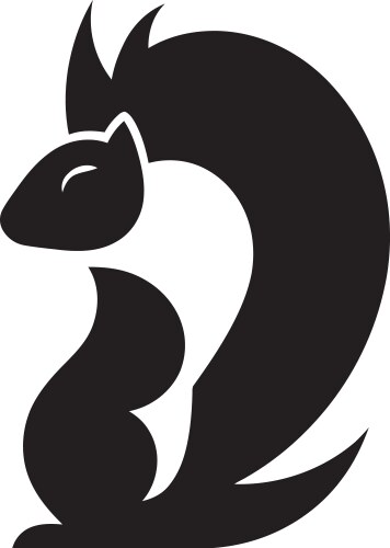 Cosmic squirrel emblem shadowplay logo Royalty Free Vector