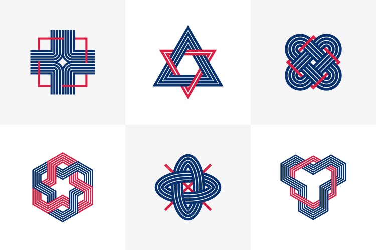 Graphic design elements for logo creation Vector Image
