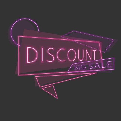 Line discount banner Royalty Free Vector Image