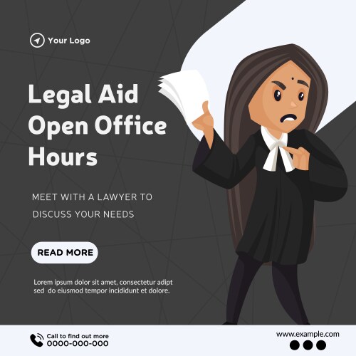Banner design of judge Royalty Free Vector Image