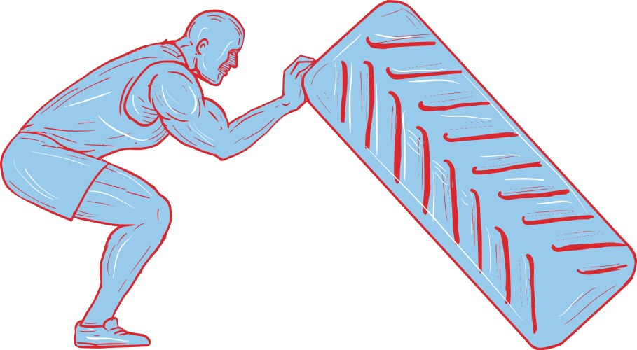 Kid pushing and pulling Royalty Free Vector Image