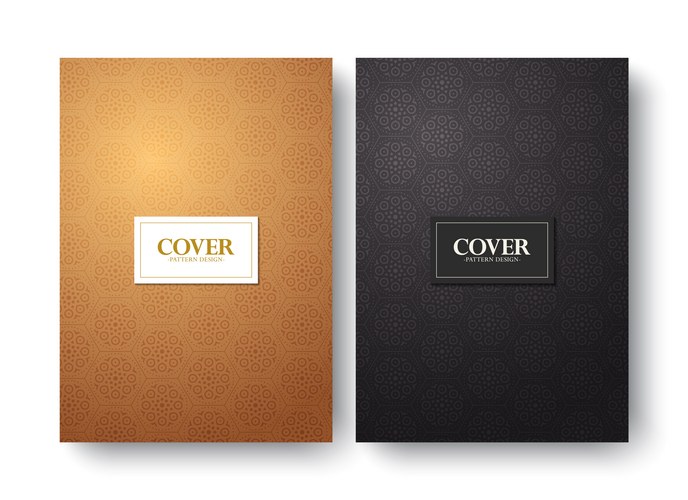 Geometric Pattern Book Cover Set – Royalty-Free Vector | VectorStock