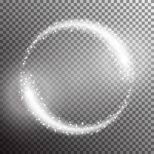 Transparent white light effect background Vector Image