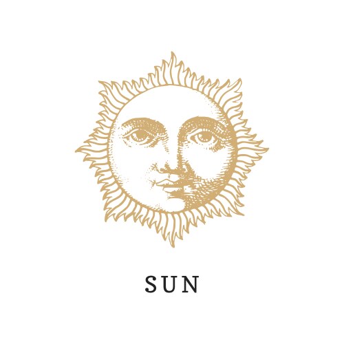 Antique landscape engraving Royalty Free Vector Image