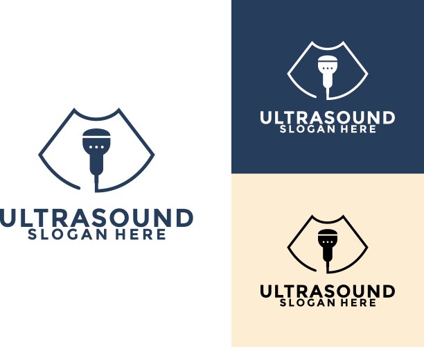 Ultrasound diagnostics logo pregnancy Royalty Free Vector