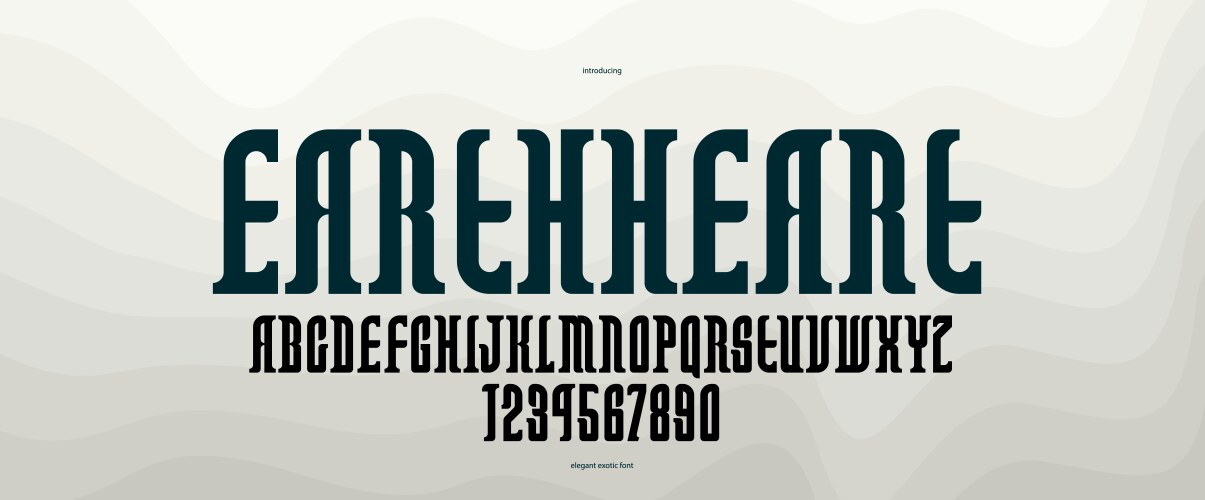 Classic serif vintage font for logos and emblems Vector Image