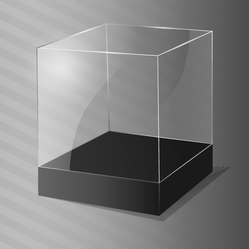 Crystal glass cube Royalty Free Vector Image - VectorStock