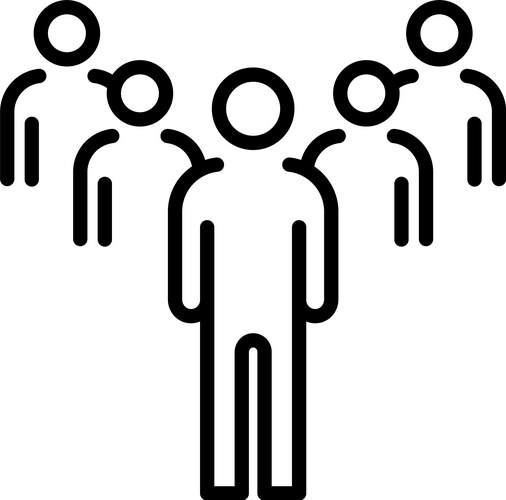 Human figure and group of people Royalty Free Vector Image