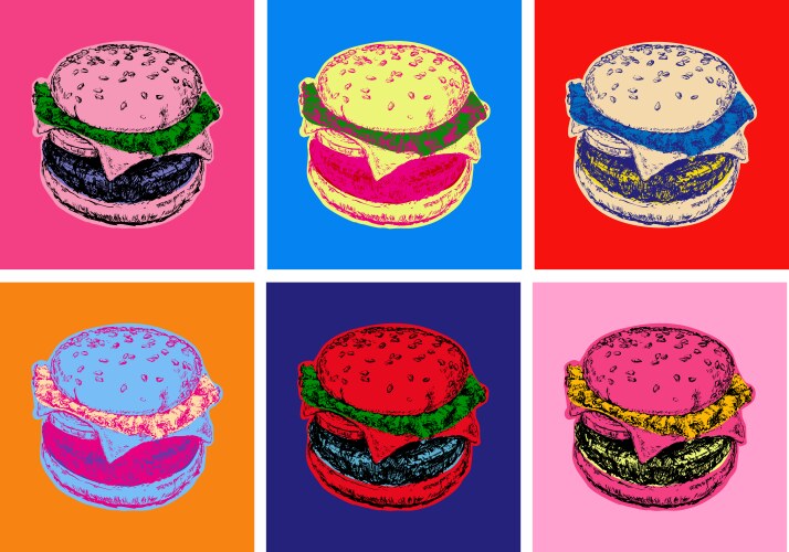 Burger Pop Art Vector Images (over 1,100)