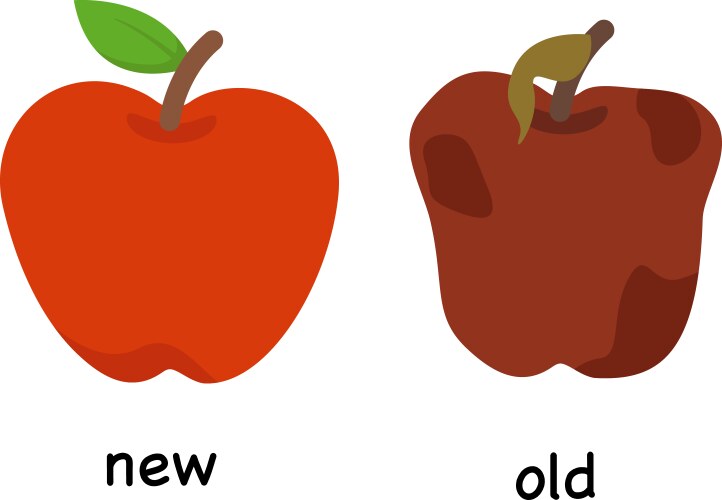 Opposite old and new Royalty Free Vector Image