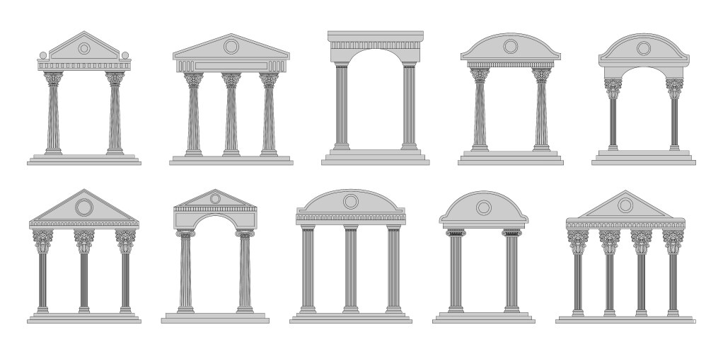 Temple Pillars Vector Images (over 3,600)