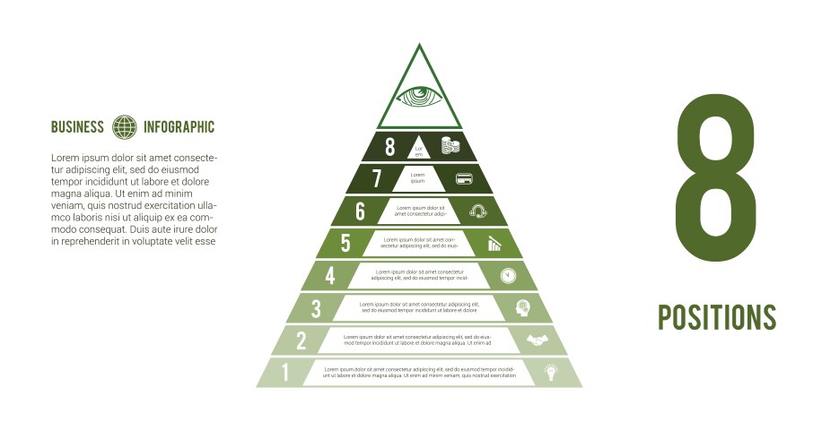 Food pyramid healthy eating infographic Royalty Free Vector