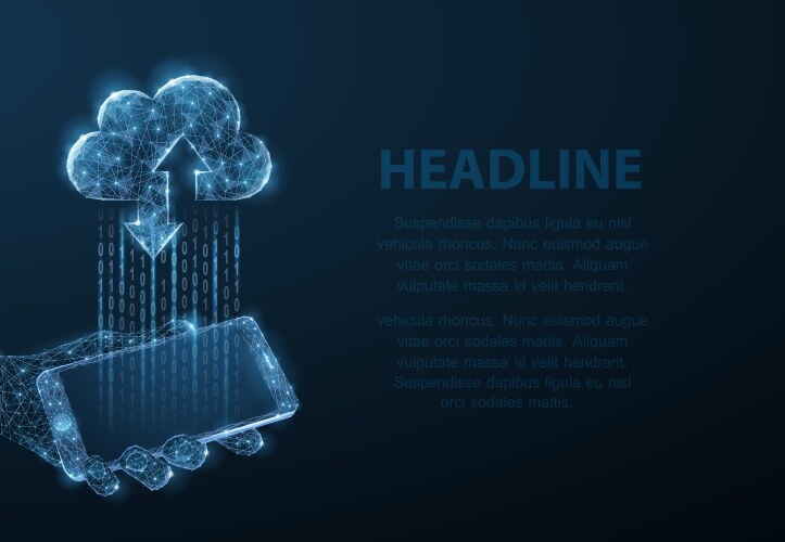 Isometric modern cloud technology and networking Vector Image