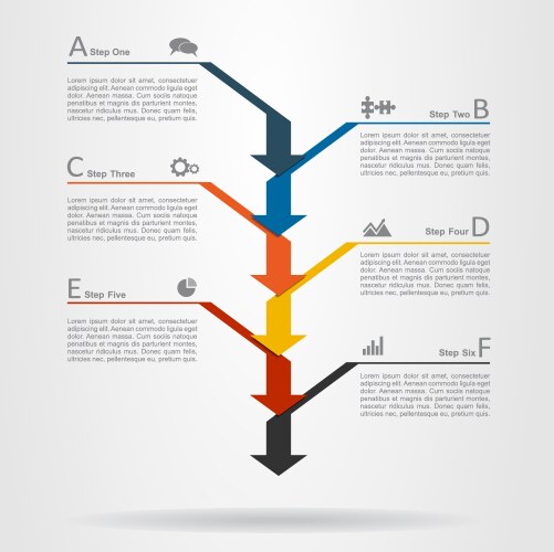 Multi-layered area infographic chart design Vector Image