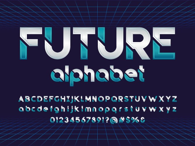Sci fi font Royalty Free Vector Image - VectorStock