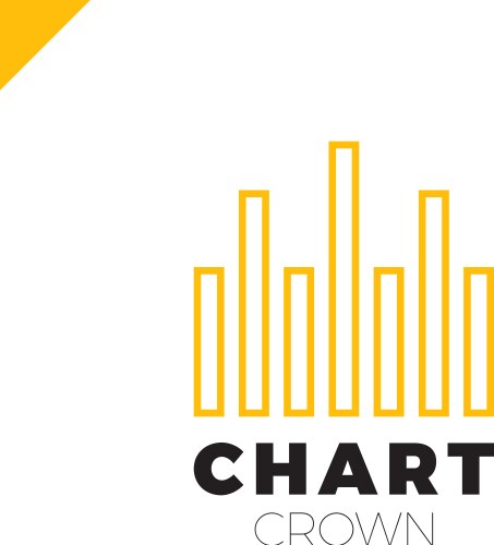 Chart crown infographic rate or icon Royalty Free Vector