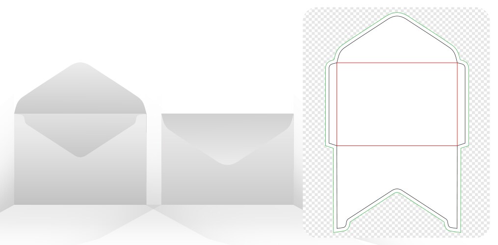 Standard Envelope Template Vector