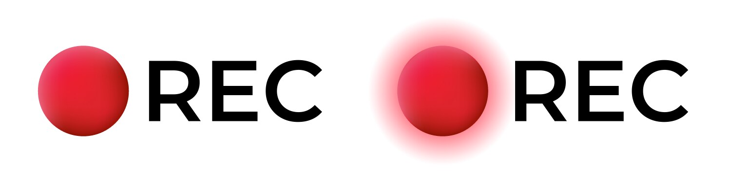 Rec video record icon recording indicator Vector Image