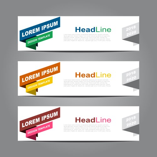 Design horizontal template flyer banner Royalty Free Vector