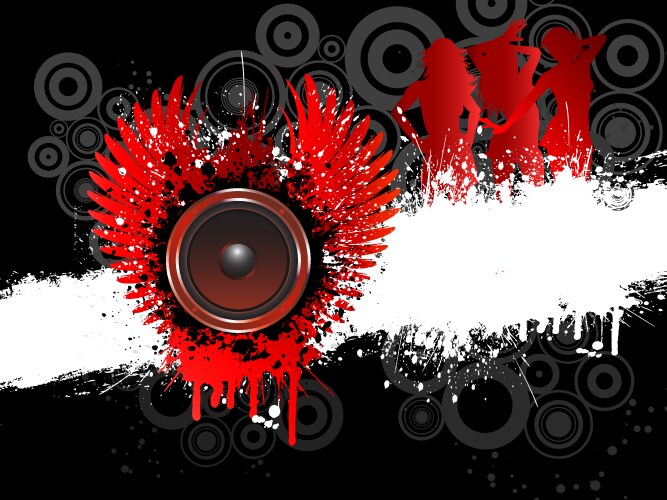Grunge music background Royalty Free Vector Image