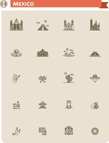 Mexico city v2 skyline in orange Royalty Free Vector Image