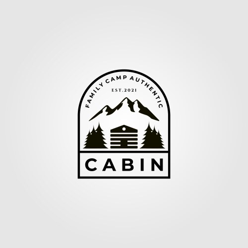 Cabin logo design Royalty Free Vector Image - VectorStock
